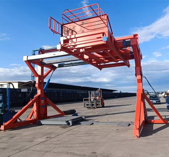 Container loading and unloading dual-use flipping machine China ...