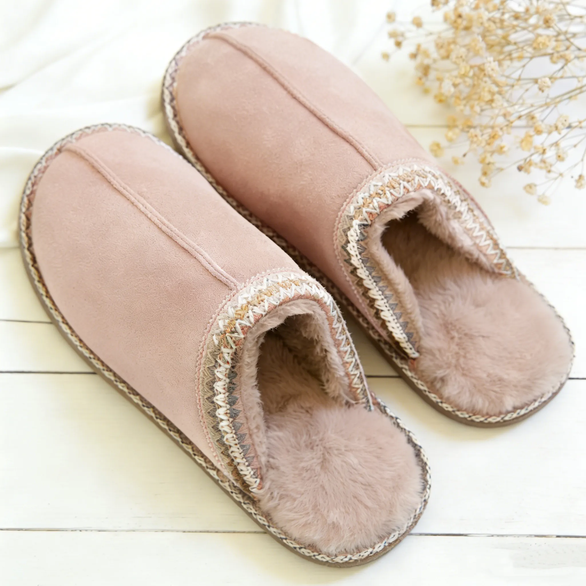 Women's Suede Waterproof Indoor Outdoor Slippers China Manufacturers ...